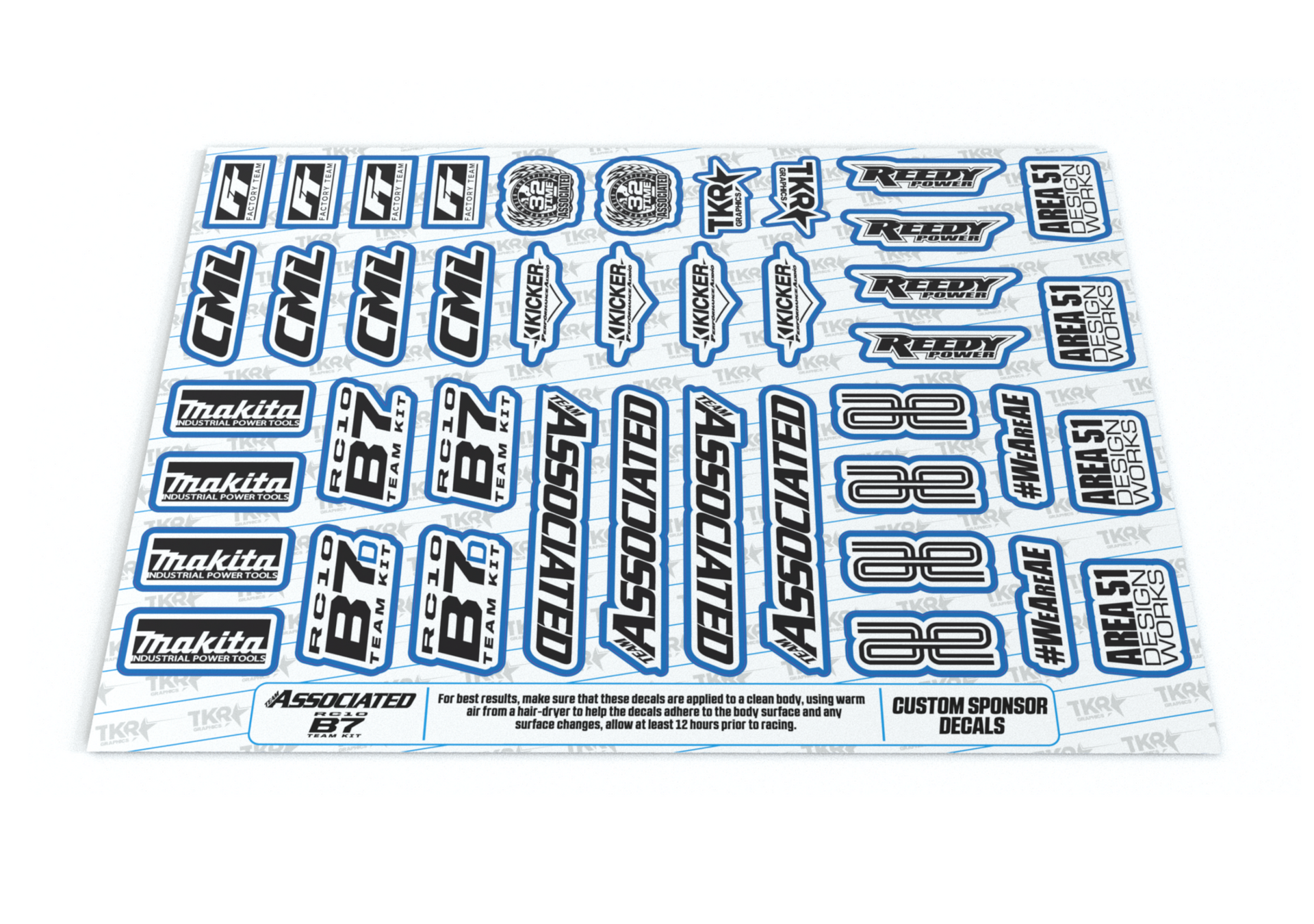 TEAM ASSOCIATED RC10 B7 GRAPHICS BUNDLE – TKR Graphics Ltd
